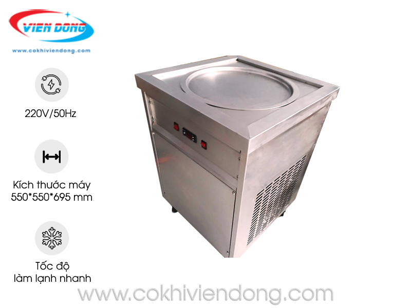 Máy làm kem cuộn 1 chảo - Lạnh cực nhanh, cực bền bỉ.